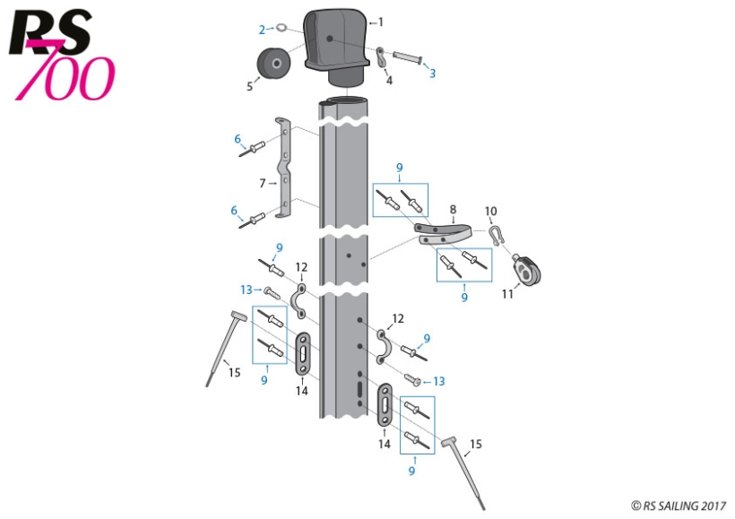 Upper Mast Parts - RS Sailing